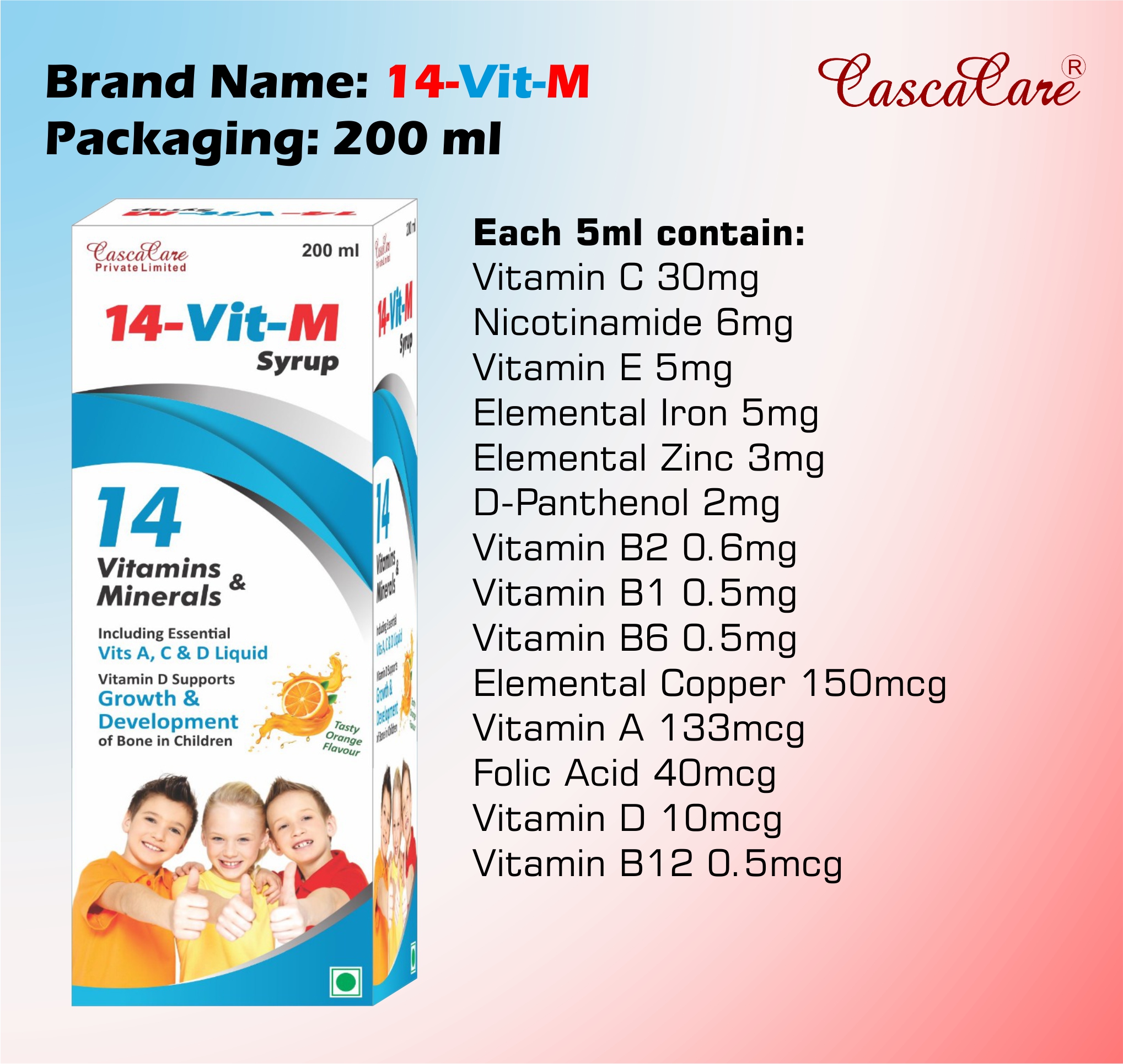 Cascacare Pvt. Ltd. - 14 Vit M Syp