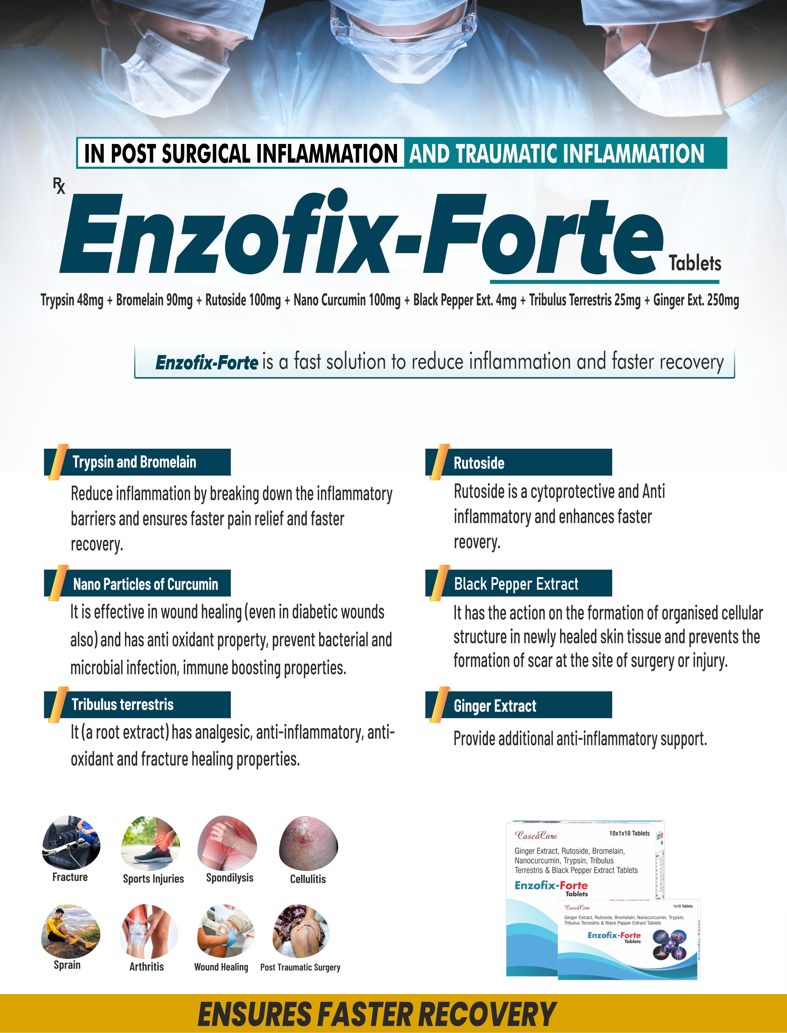 Cascacare Pvt. Ltd. - Enzofix Forte Tab